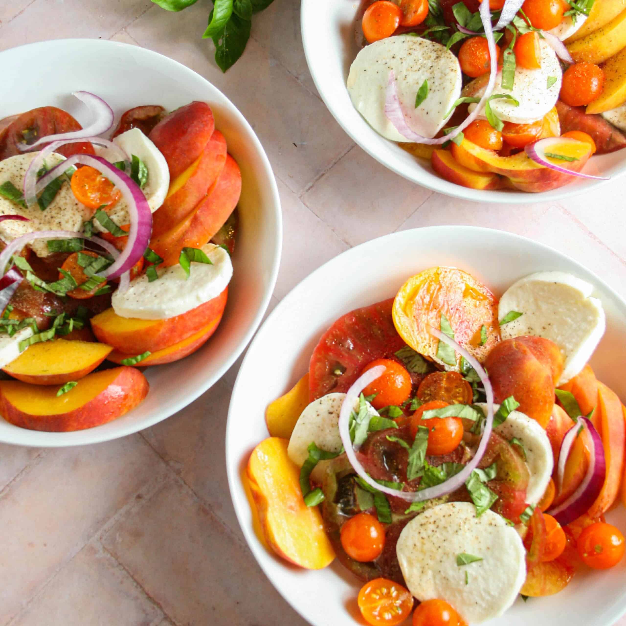 Stone Fruit Caprese Salad - Feast Local